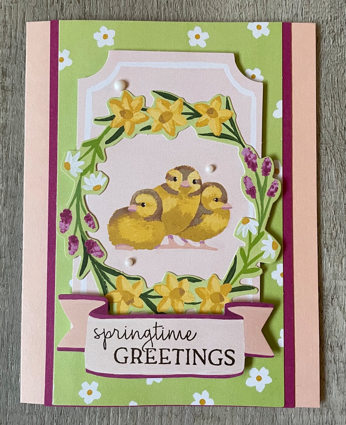Handmade Springtime Chick Card: Stampin Up! Friendship Greetings - Etsy