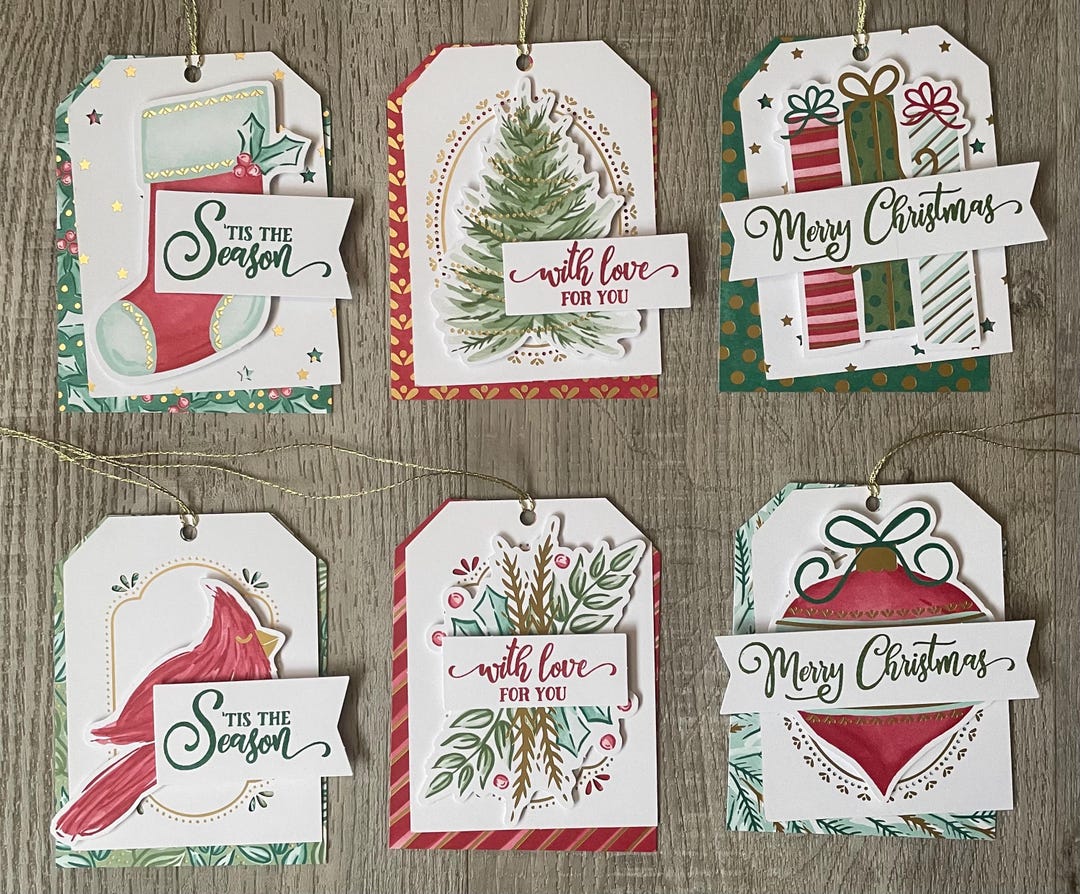 Handmade Christmas Gift Tags, Set of 6, Holiday Presents - Etsy