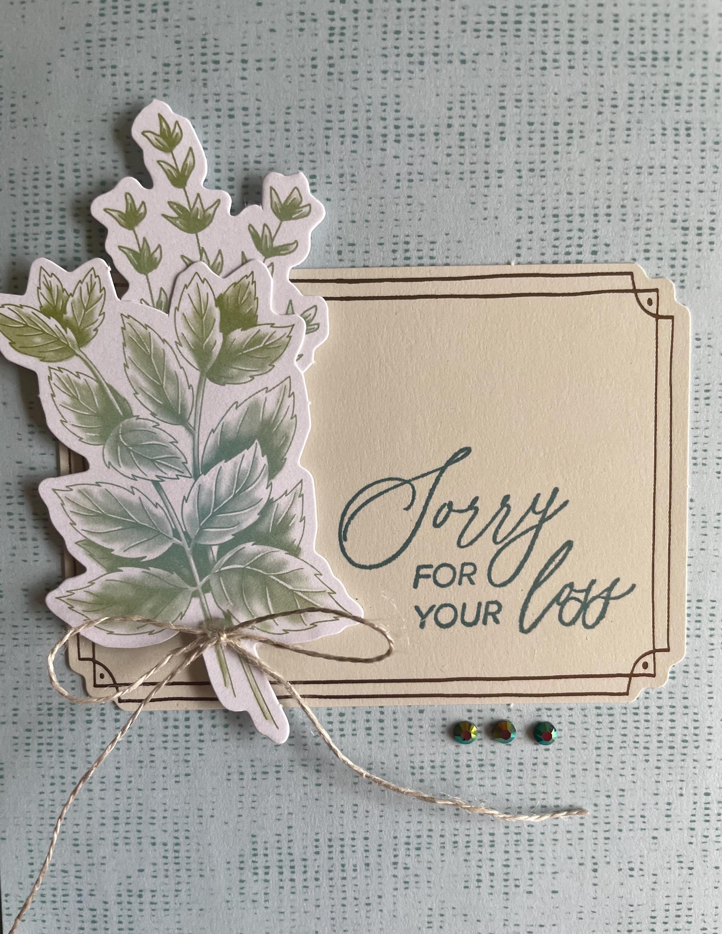 Handmade Sympathy Card: Floral Sorry for Your Loss Card - Etsy