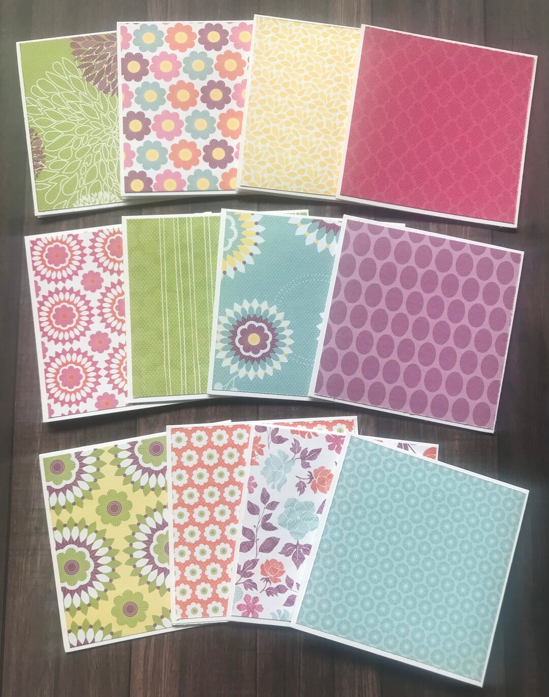 Handmade Mini Notecards: Floral District Paper, Set of 12 - Etsy