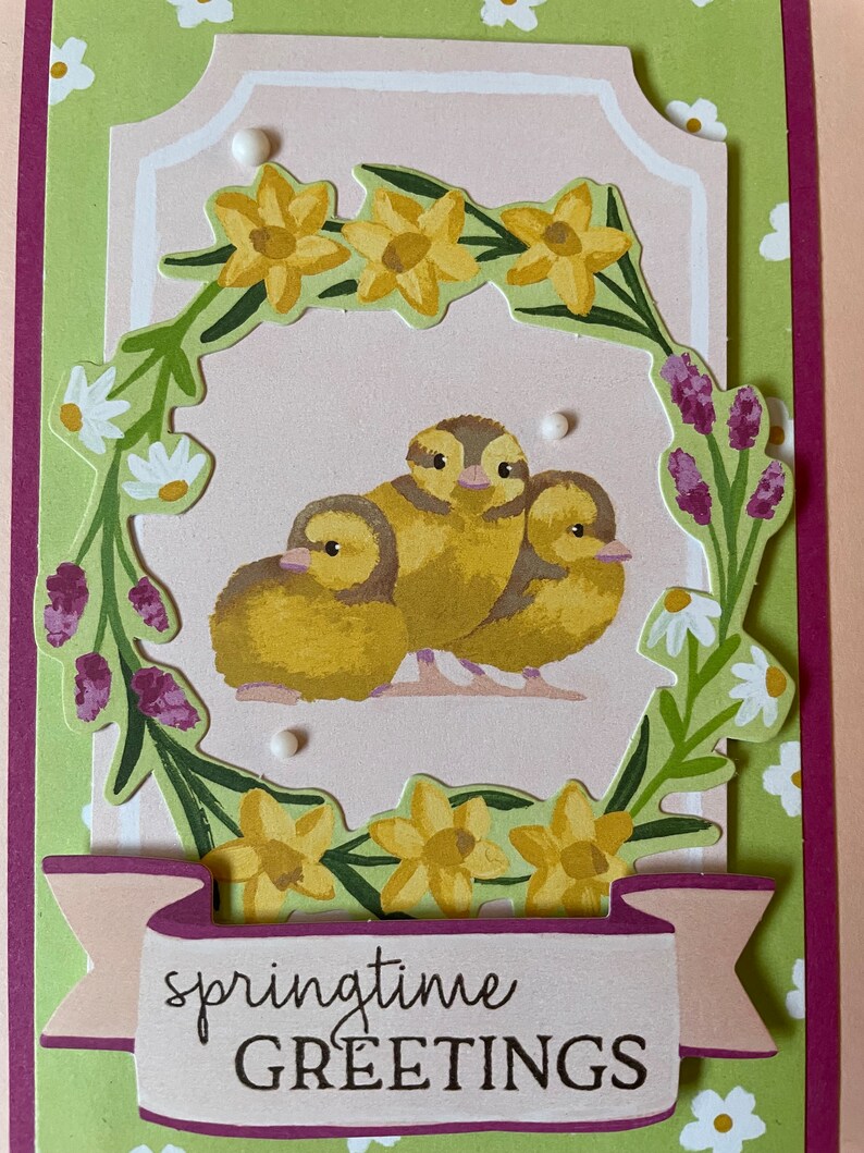 Handmade Springtime Chick Card: Stampin Up! Friendship Greetings - Etsy