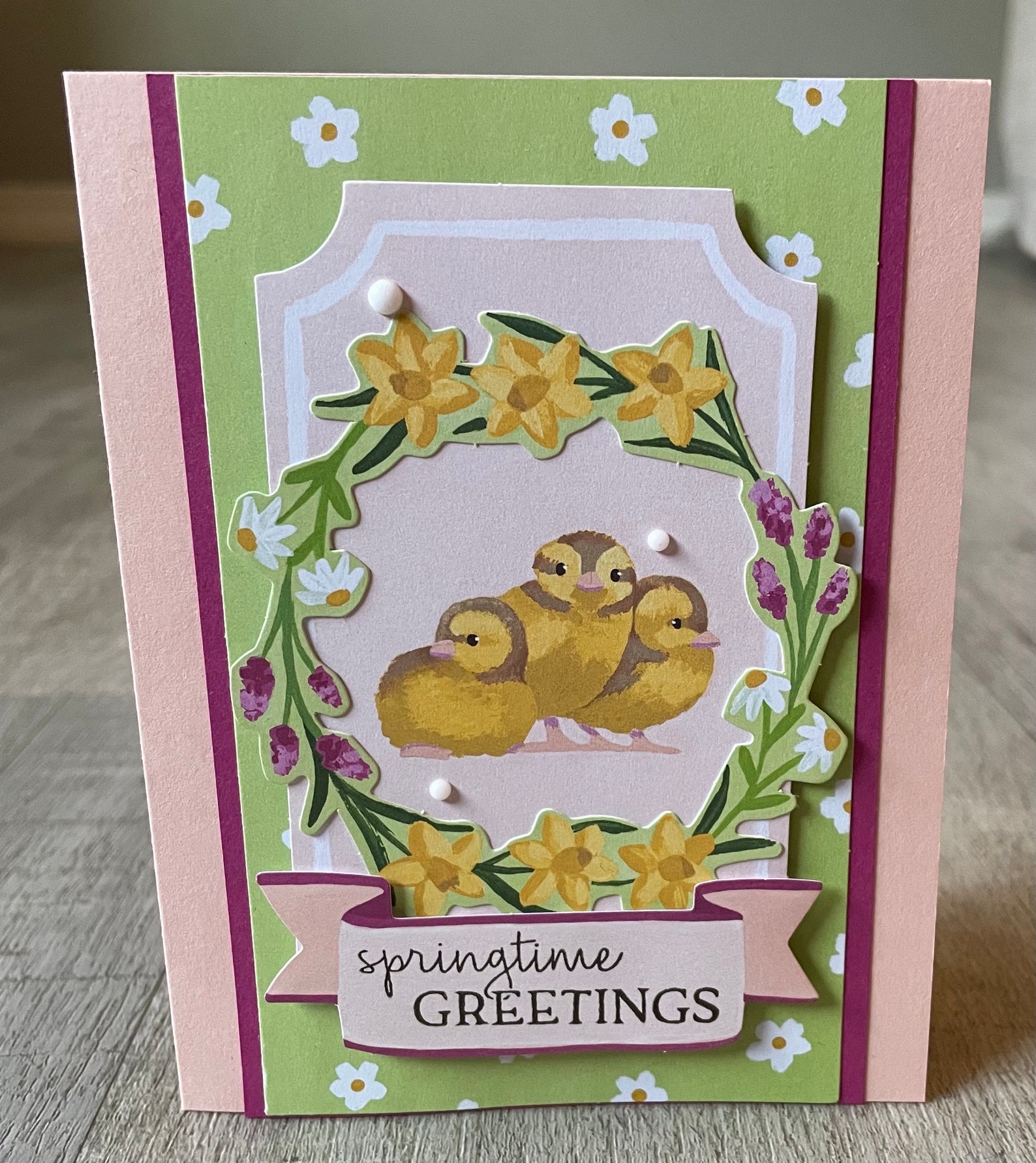 Handmade Springtime Chick Card: Stampin Up! Friendship Greetings - Etsy