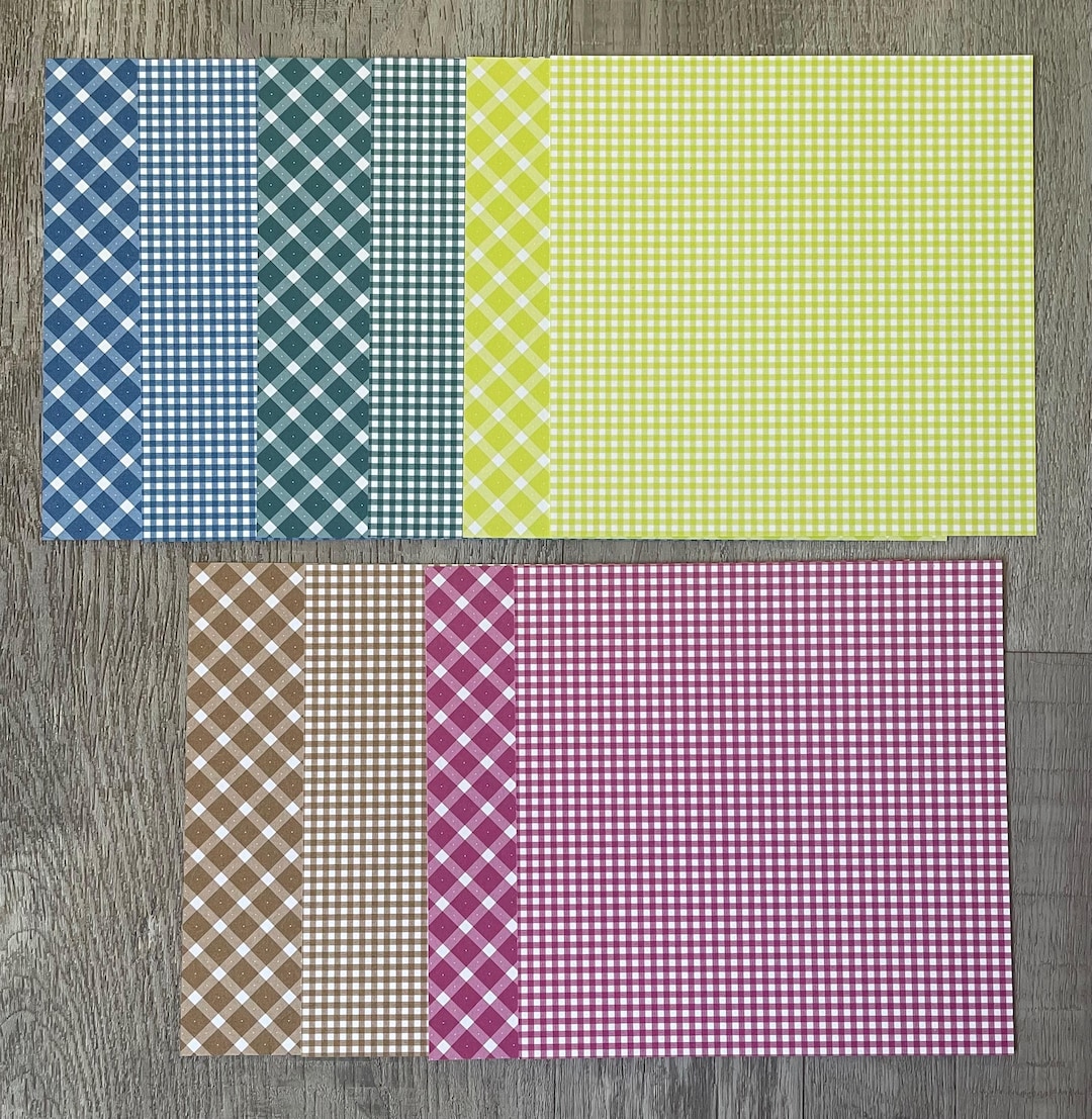 Stampin Up Retired Paper Sampler, Glorious Gingham Designer Series ...