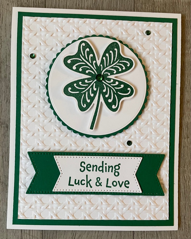 Handmade St. Patrick's Day Card: Shamrock Greeting Card - Etsy