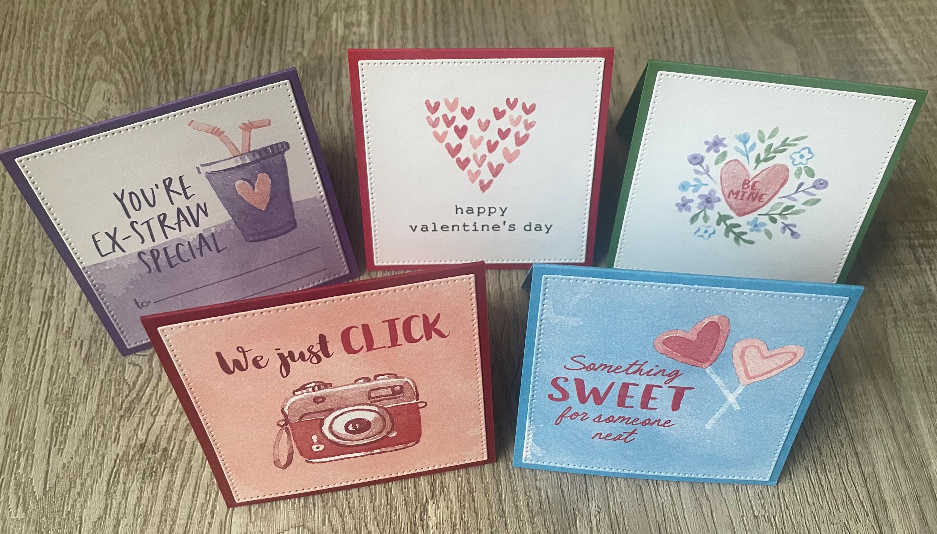 Valentine's Day, Stampin' Up! Love Notes, Mini Notecards, 3" X 3 ...
