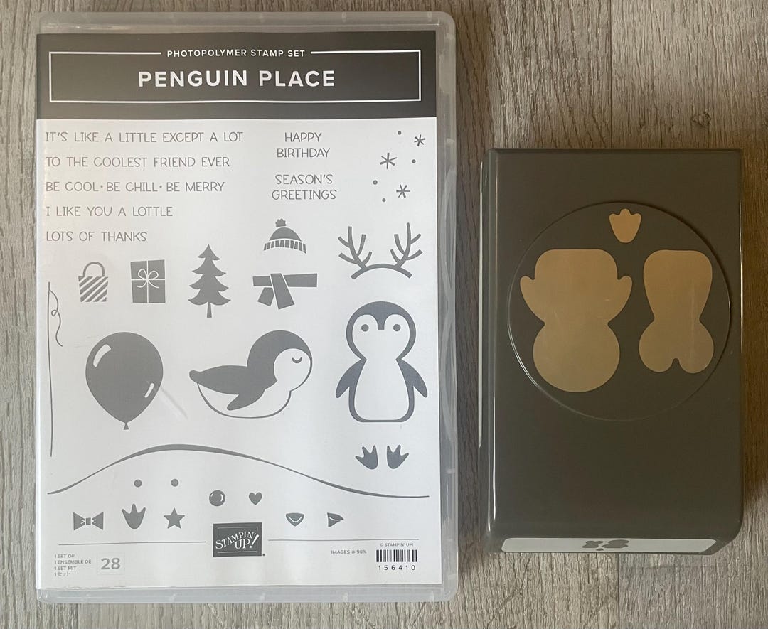 Stampin Up Penguin Place Stamp Set and Penguin Builder Punch Gently ...
