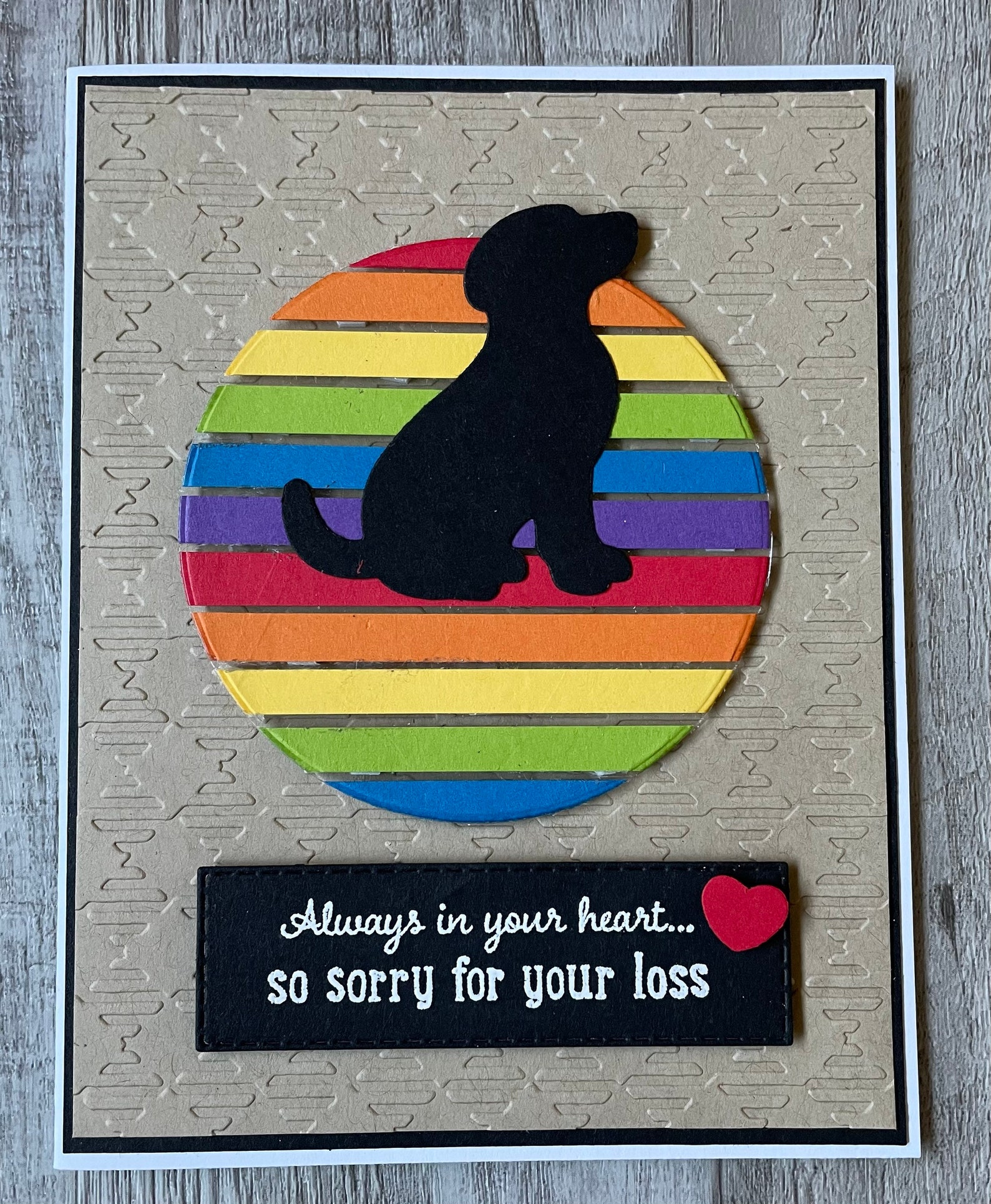 Stampin Up! Card- Loss of Pet Card- Dog Card- Rainbow Card-handmade ...