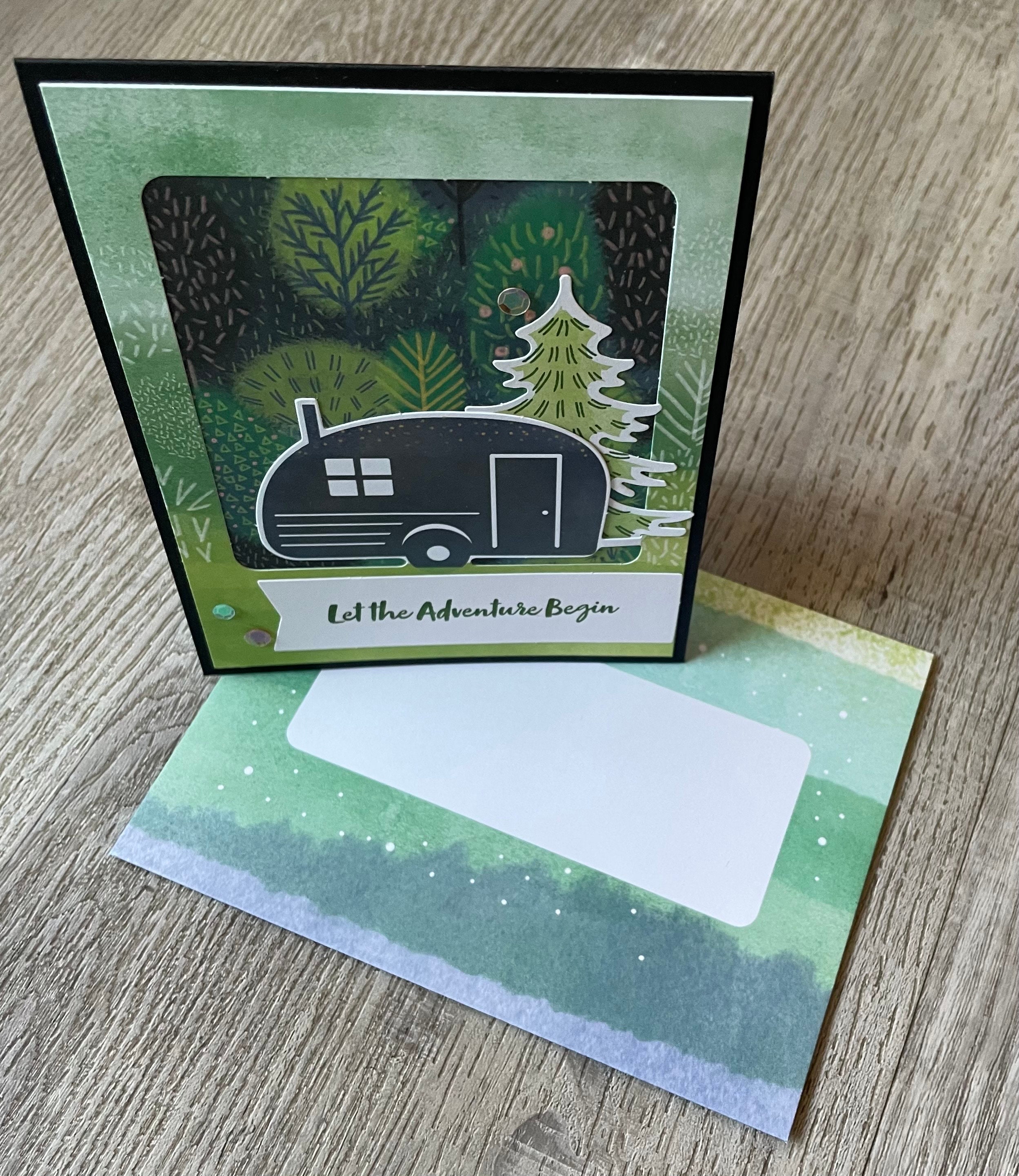 Handmade Father's Day Card: Camper Trailer, Wilderness Theme - Etsy