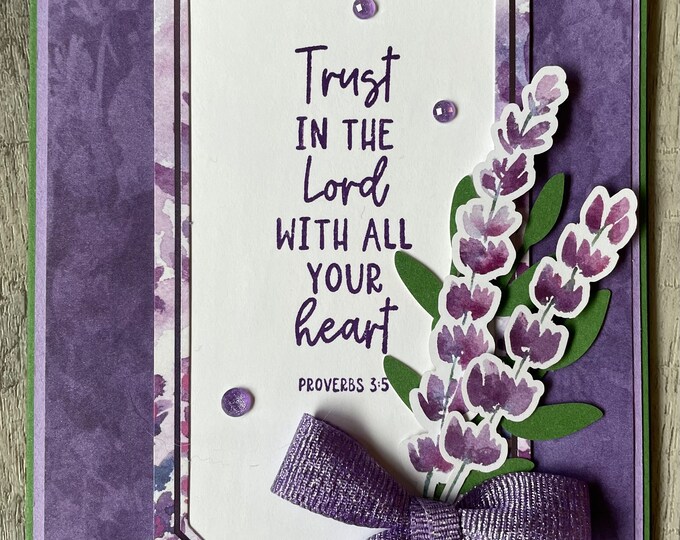 Stampin Up Card Religious Card Proverbs Saying Card Handmade Card Blank ...