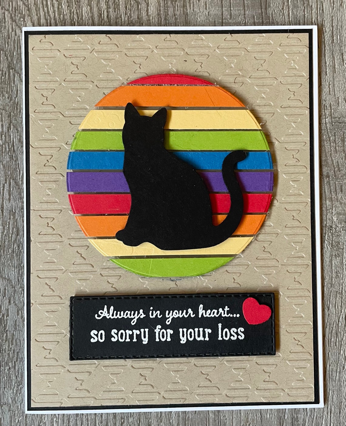 Cat Loss of Pet Card Stampin Up Card Rainbow Card-handmade - Etsy