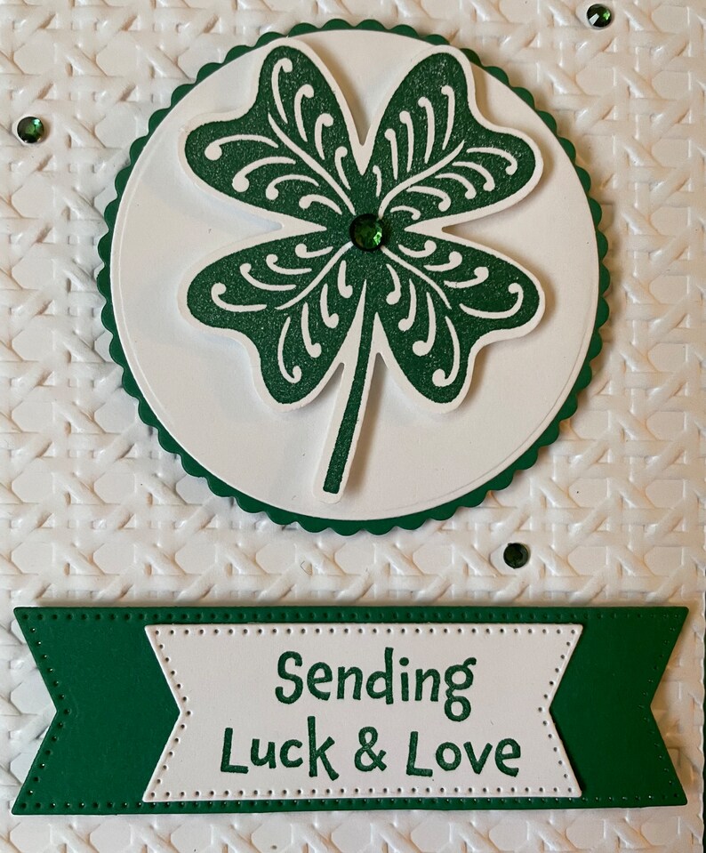 Handmade St. Patrick's Day Card: Shamrock Greeting Card - Etsy