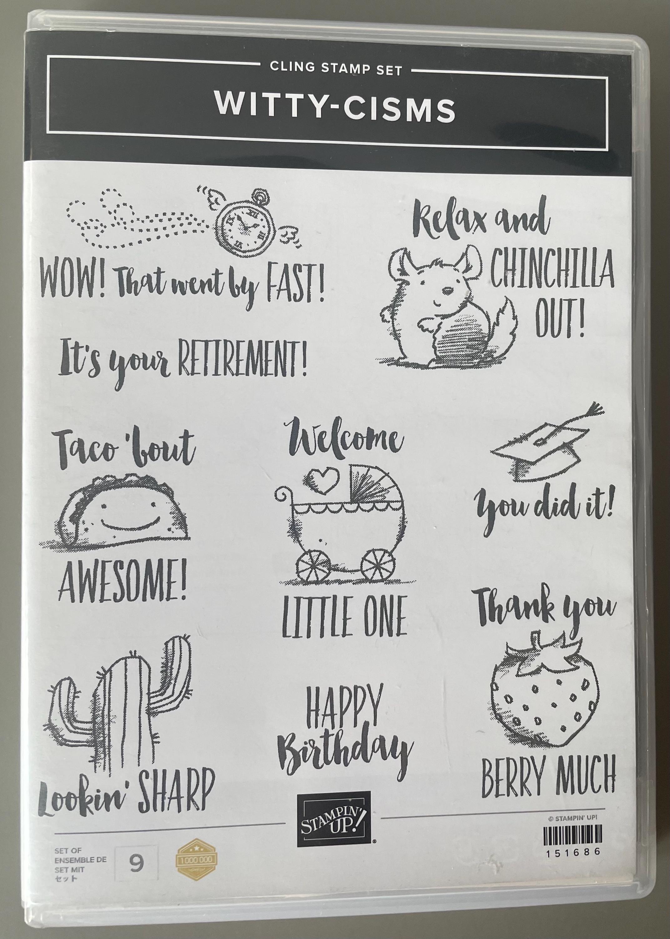 Stampin' Up Witty-cisms Cling Stamp Set Red Rubber Stamps Gently Used ...