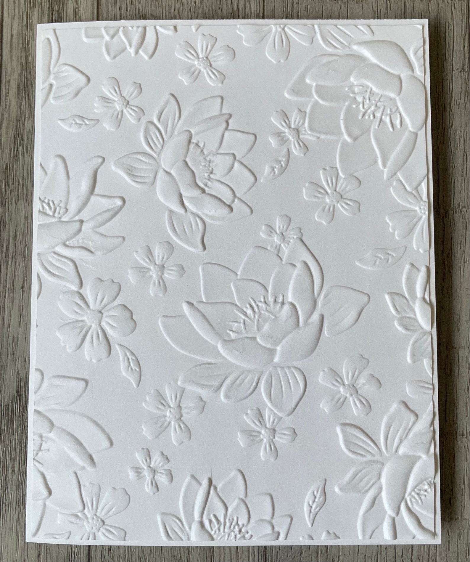 Embossed Floral Cards: Handmade Blank Note Card Set - Etsy
