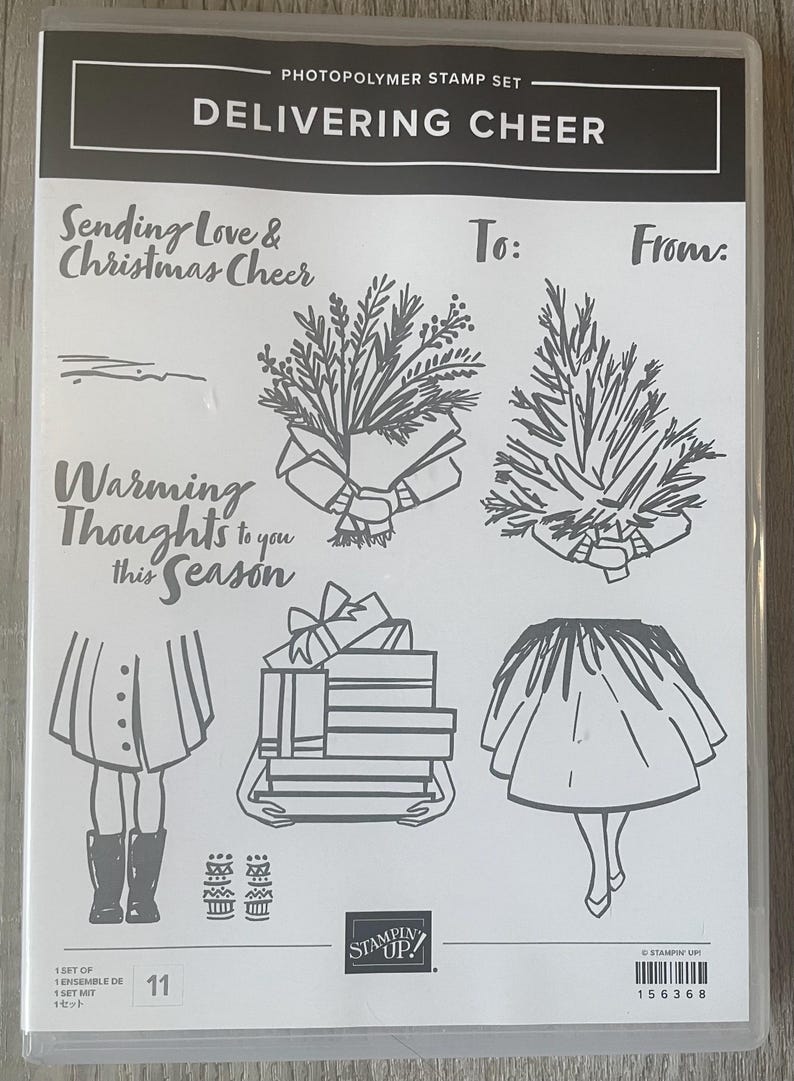 Stampin' Up Delivering Cheer Photopolymer Stamp Set New Retired Stampin ...