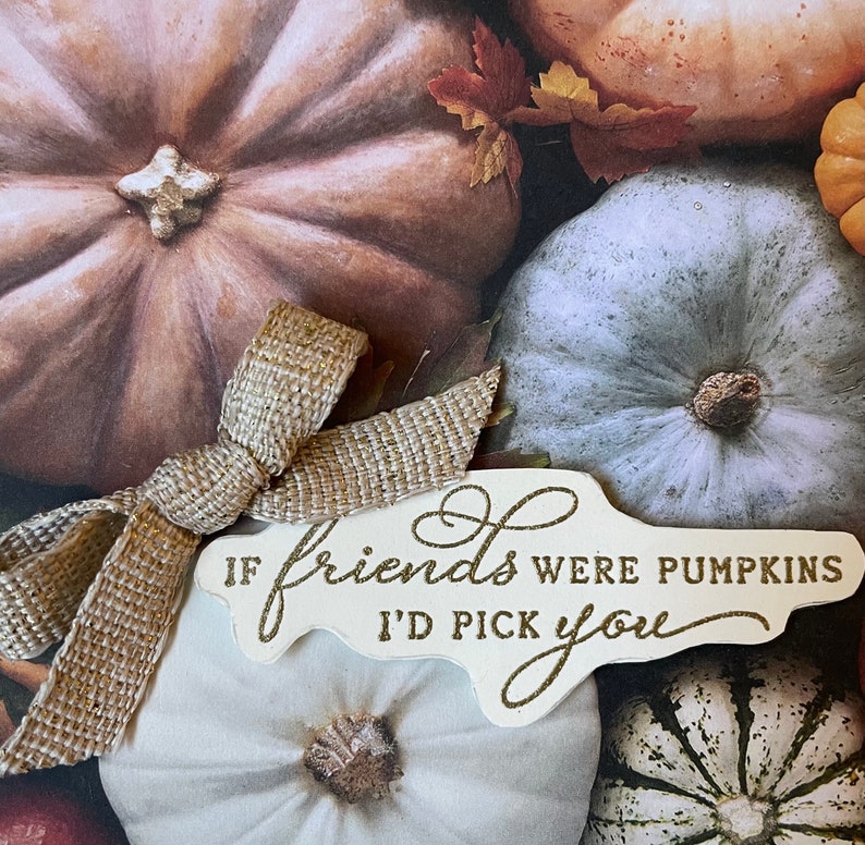 Handmade Friendship Card: Pumpkin Fall Card - Stampin' Up! Design - Etsy