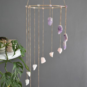 The Rustic Ombre Crystal Mobile - Raw Natural Crystals - Etsy