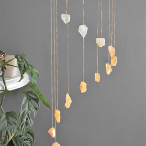 The Rustic Ombre Crystal Mobile - Raw Natural Crystals - Etsy