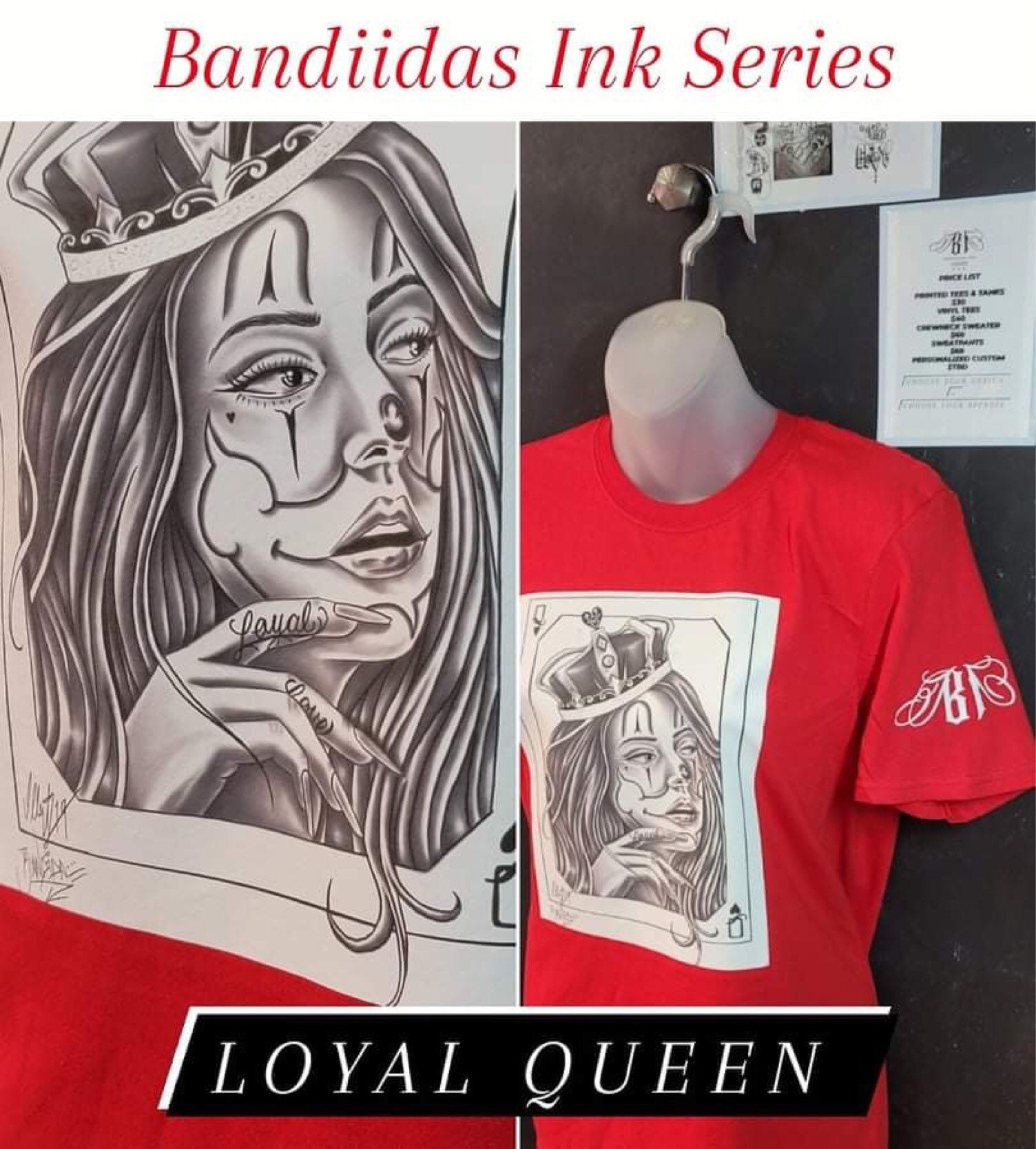LOYAL QUEEN bandiidas Ink Series - Etsy UK