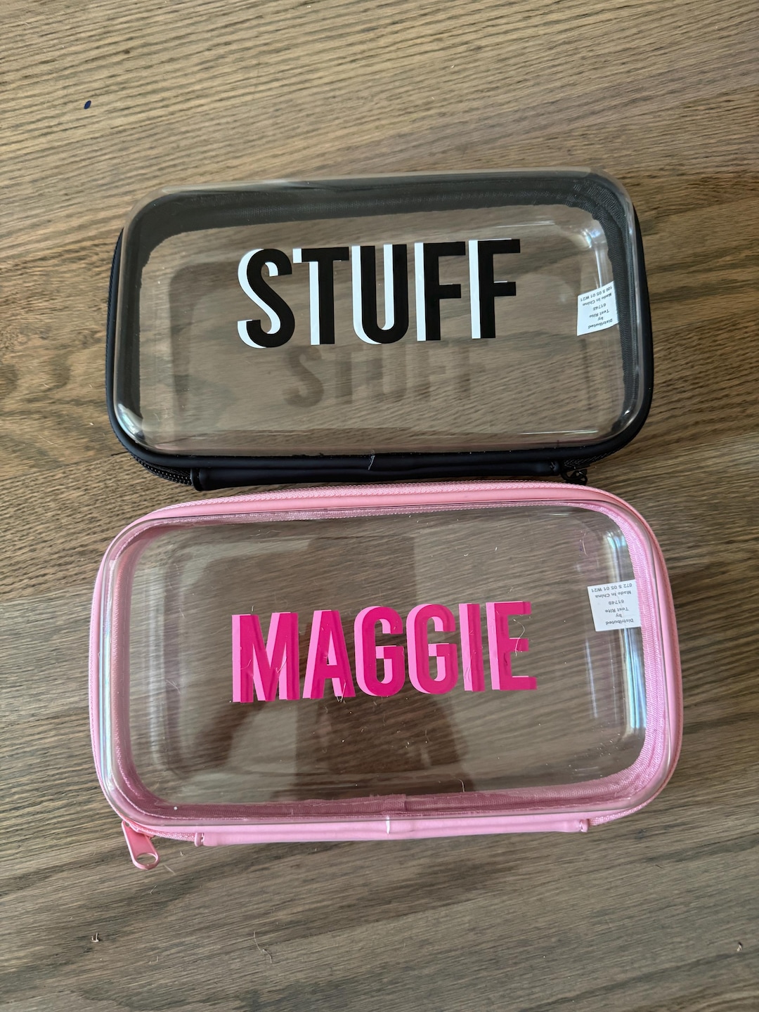 Hard Shell Zipper Case, Custom Shadow Monogram, Clear Hard Sided Case ...