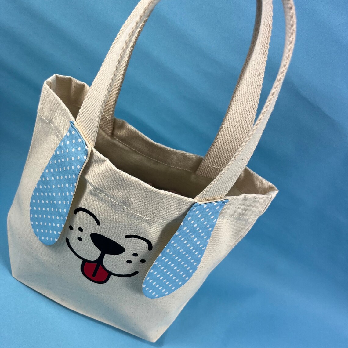 Spotty Blue Puppy Dog Ear Bag ,cute Kids Tote Bag, Mini Animal Bags - Etsy