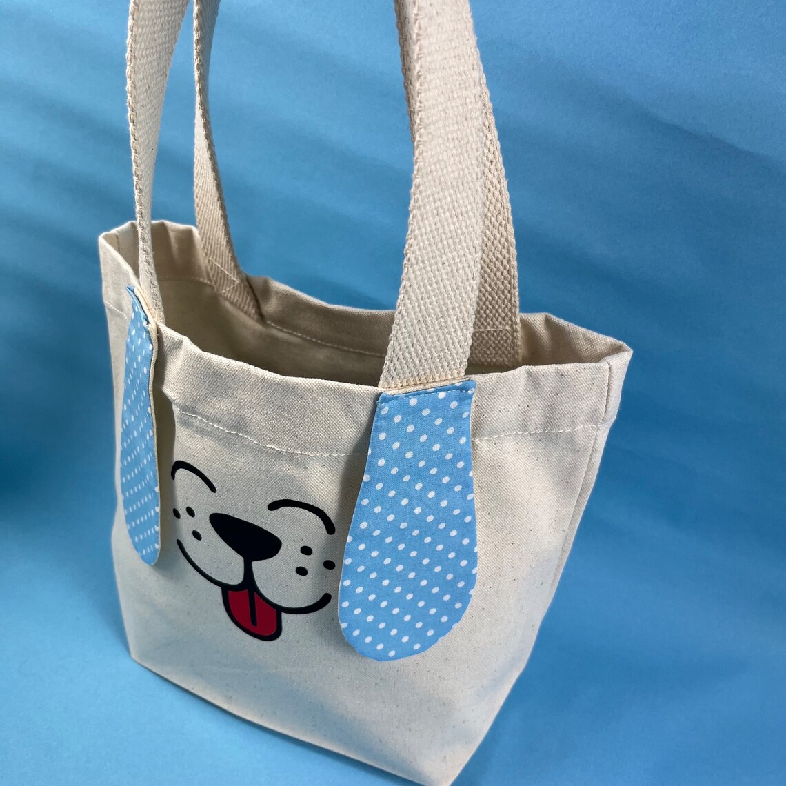 Spotty Blue Puppy Dog Ear Bag ,cute Kids Tote Bag, Mini Animal Bags - Etsy