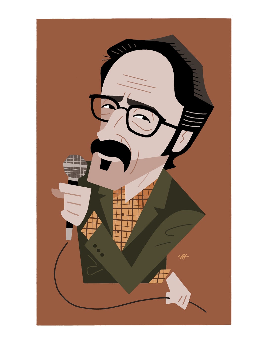 Marc Maron Caricature Print by Ashley Holt - Etsy