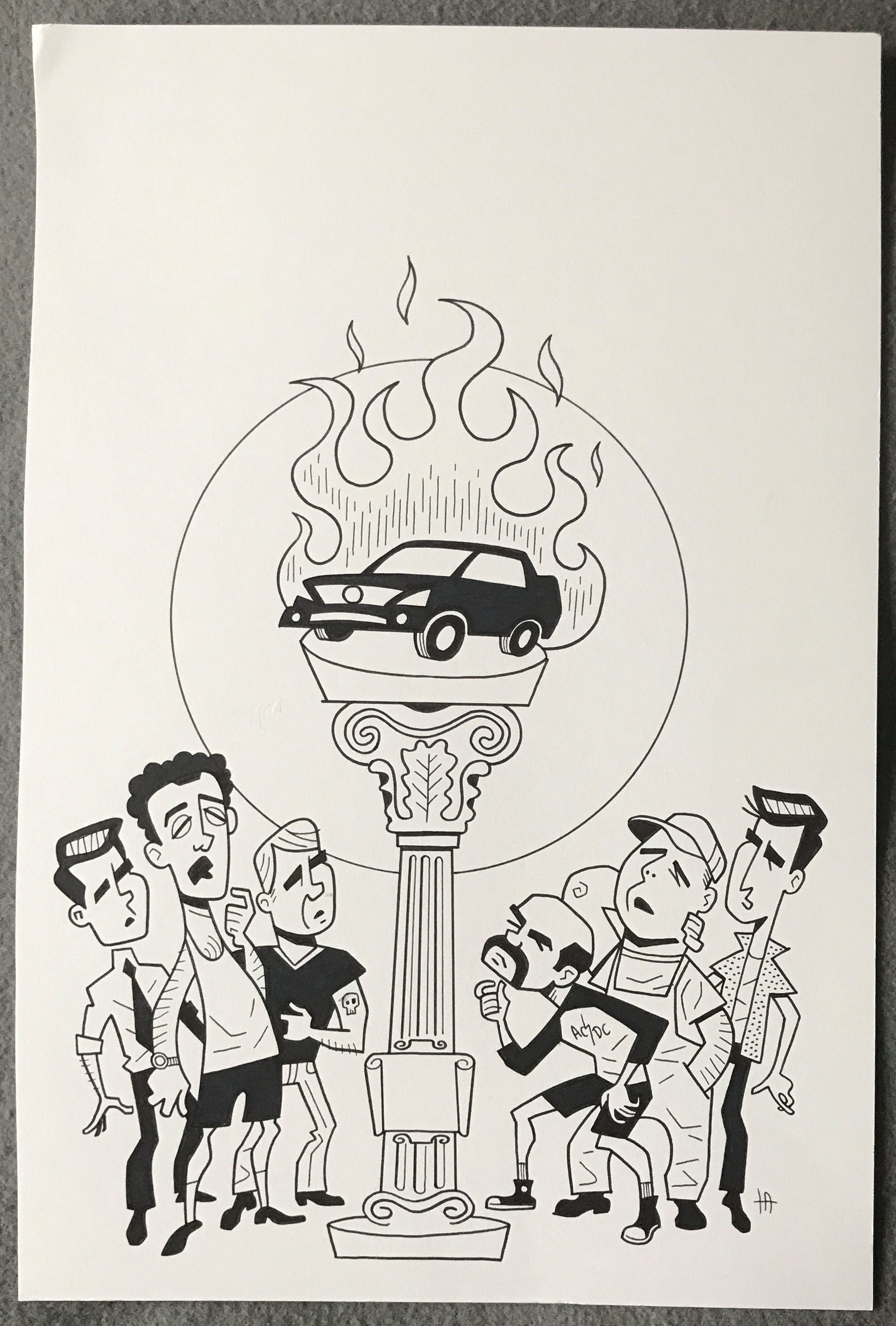 The Cars That Go Boom - Ashley Holt Original Art - Etsy