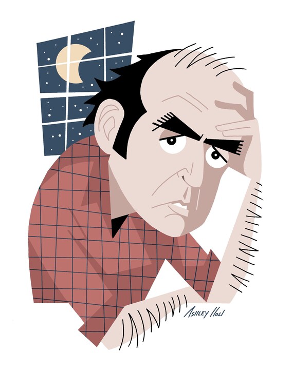 Harvey Pekar Caricature Print par Ashley Holt American | Etsy