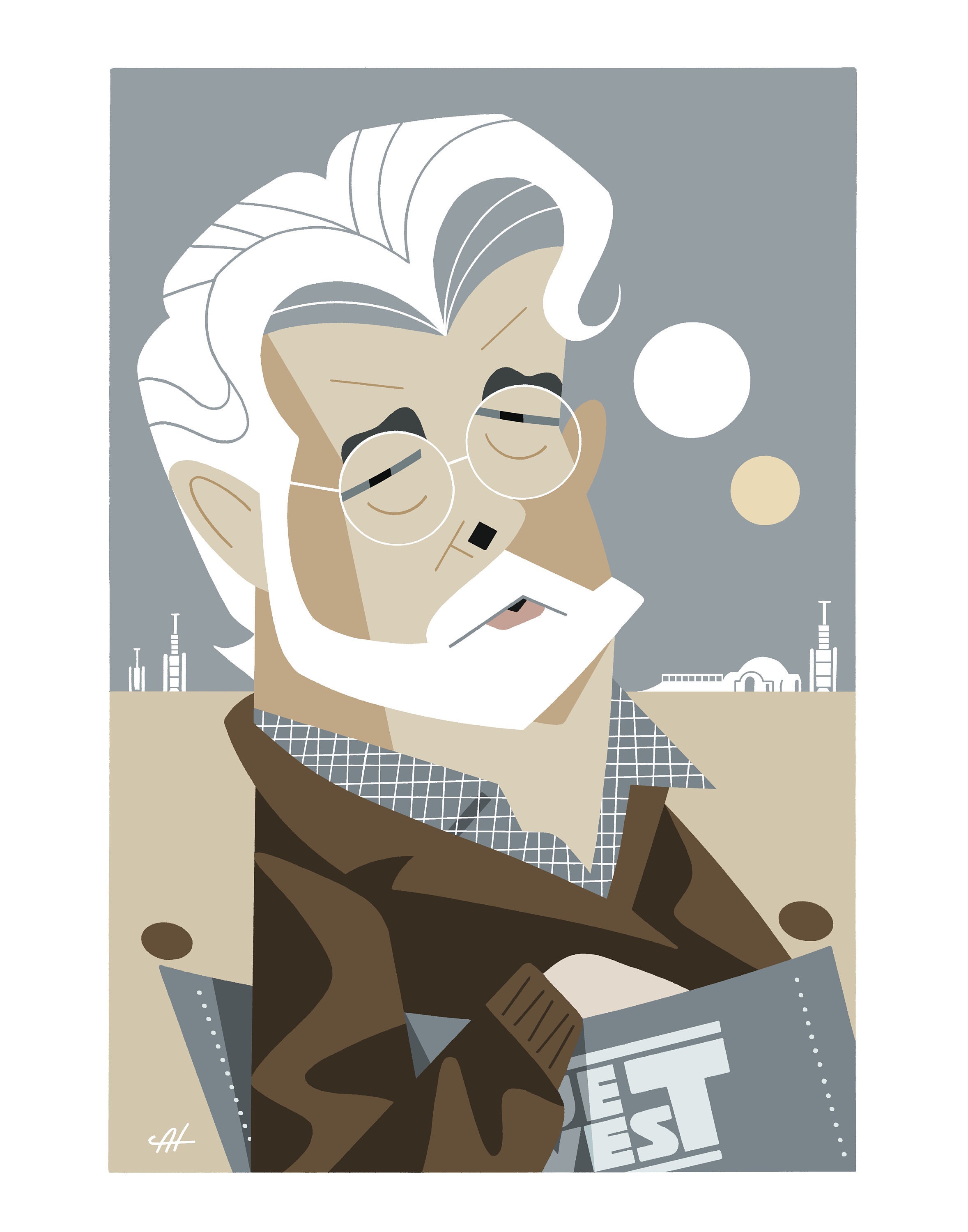 George Lucas Caricature Print by Ashley Holt - Etsy