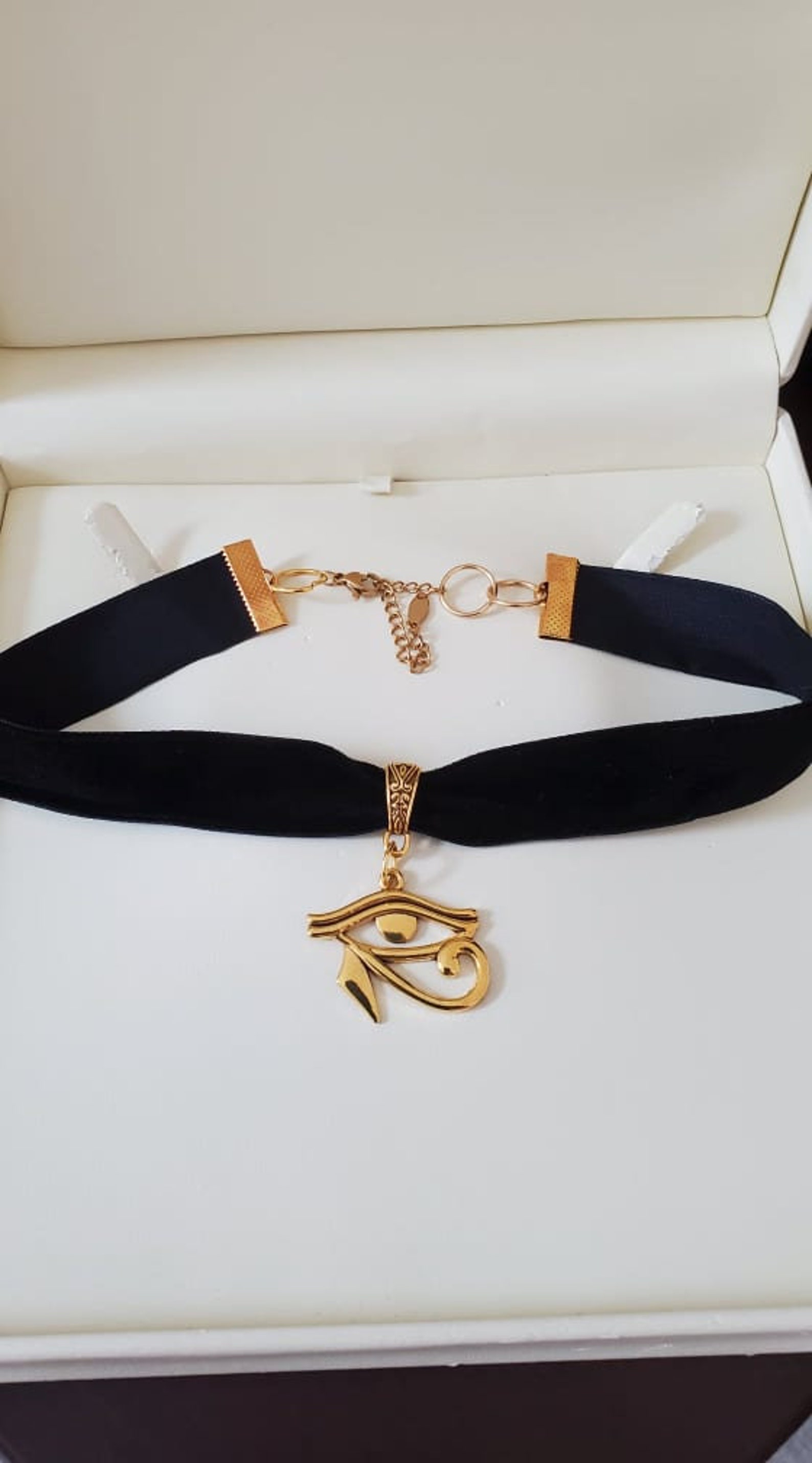 Gold Plated Ancient Egypt Choker Eye of Ra Choker Necklace - Etsy