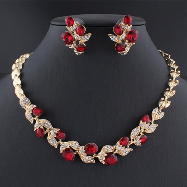 Red Jewelry Set - Etsy