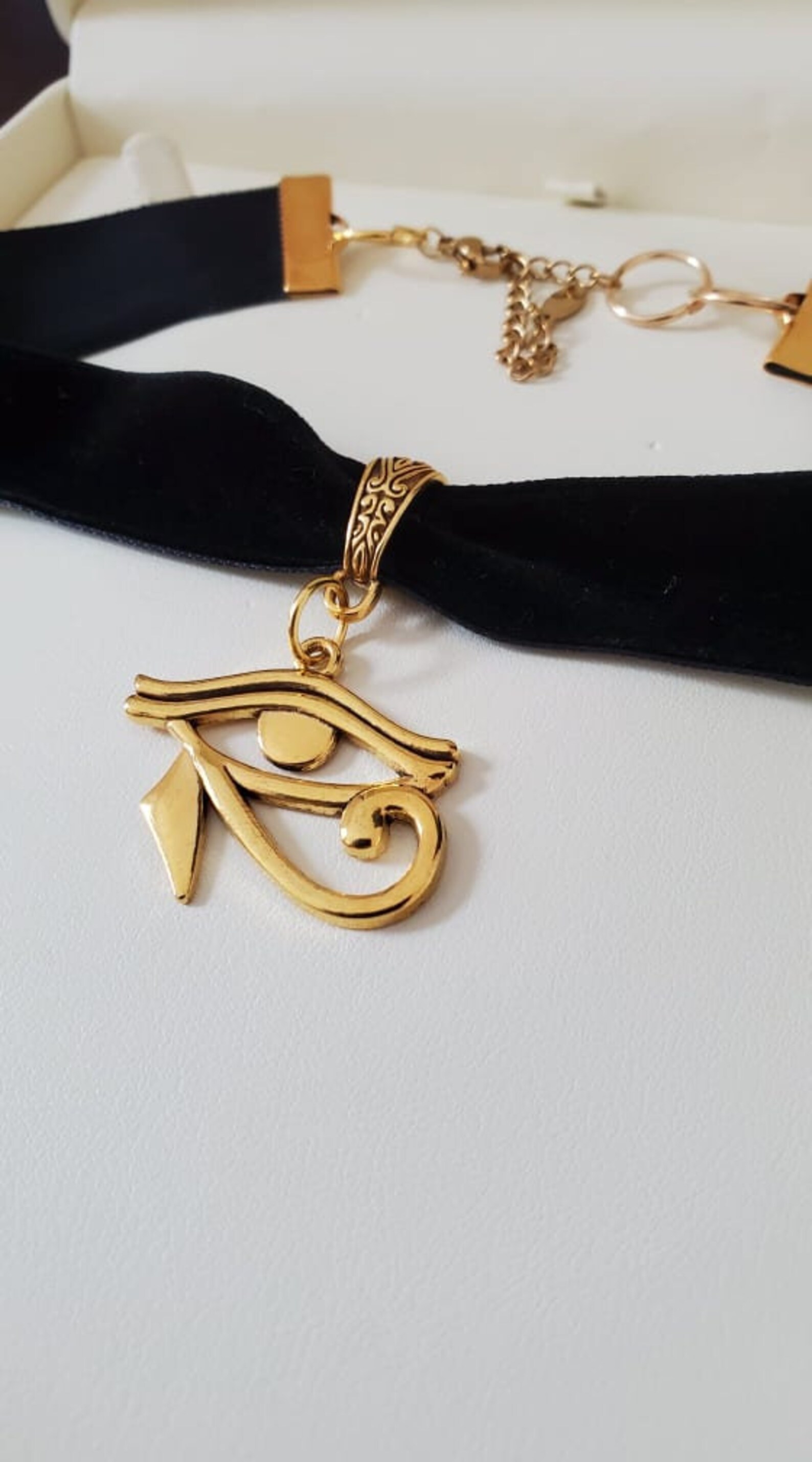 Gold Plated Ancient Egypt Choker Eye of Ra Choker Necklace - Etsy