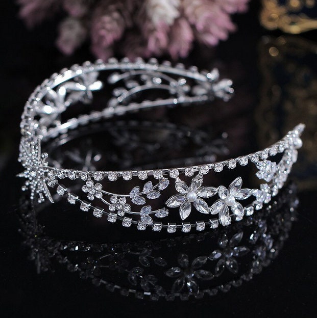 Luxury Boho Star Crystal Hairbands Bride Tiaras And Crowns Etsy