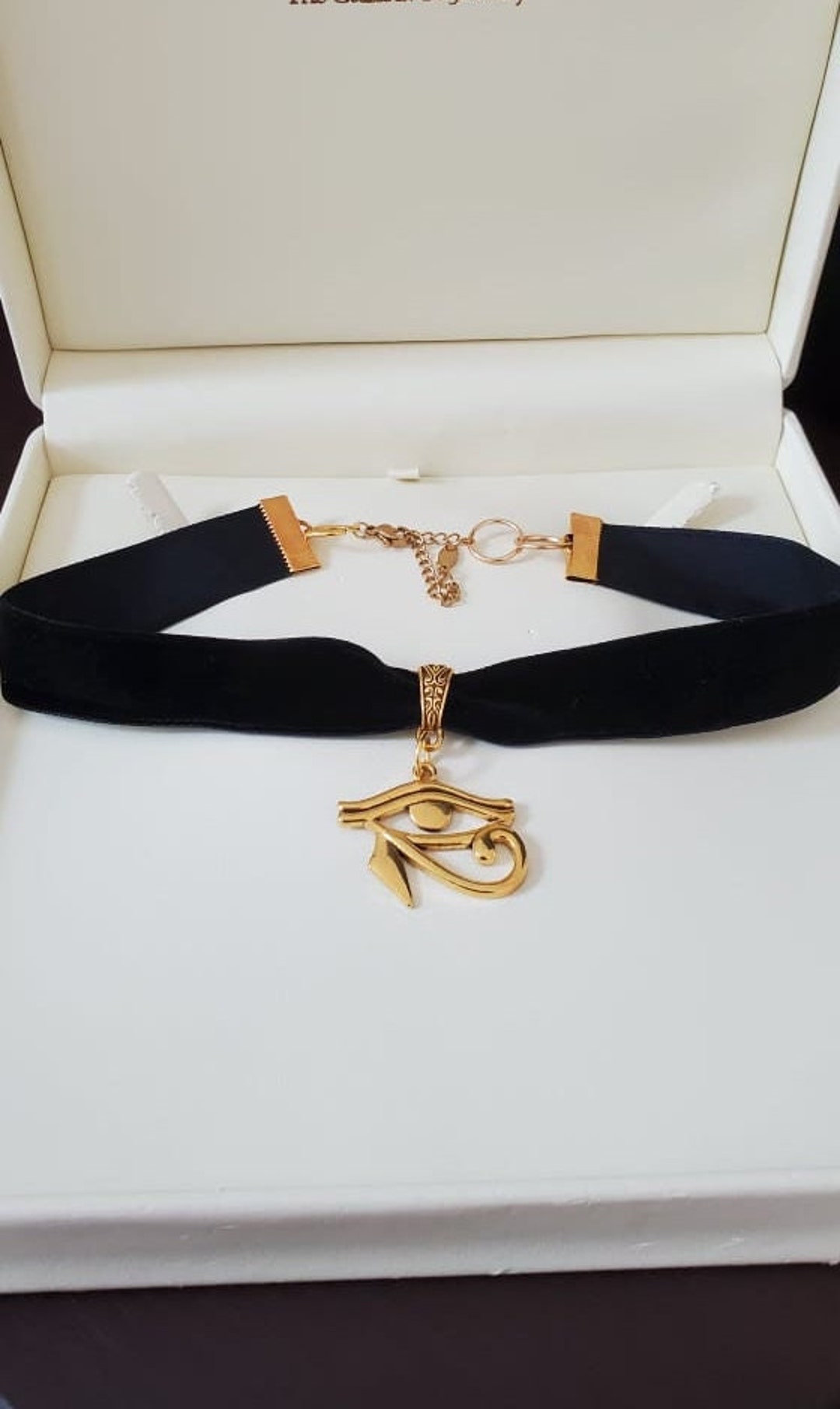 Gold Plated Ancient Egypt Choker Eye of Ra Choker Necklace - Etsy