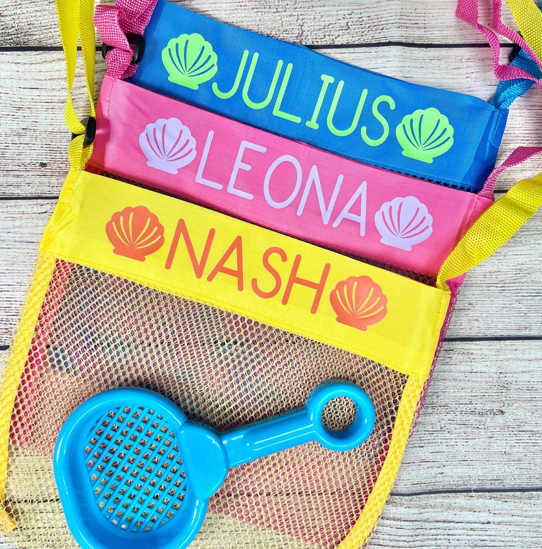 Personalized Shell Collection Bags - Etsy