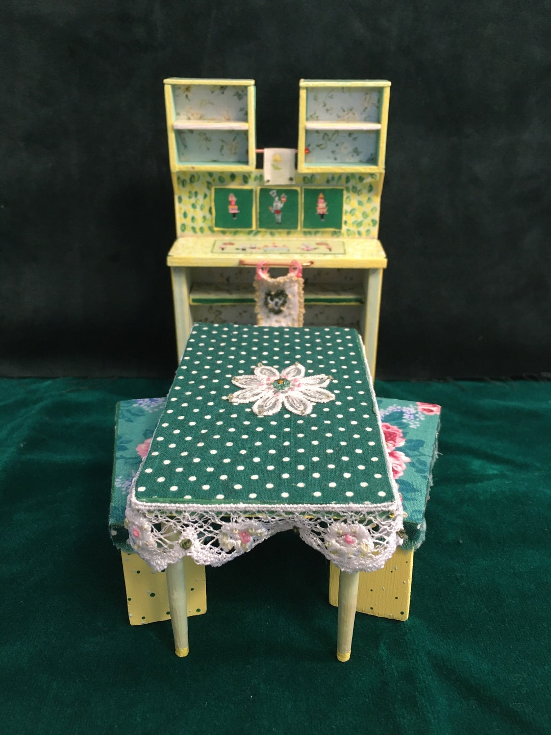 MMJ Miniatures; One of Kind Homemade 1/12 Scale 2 Piece Kitchen Set - Etsy