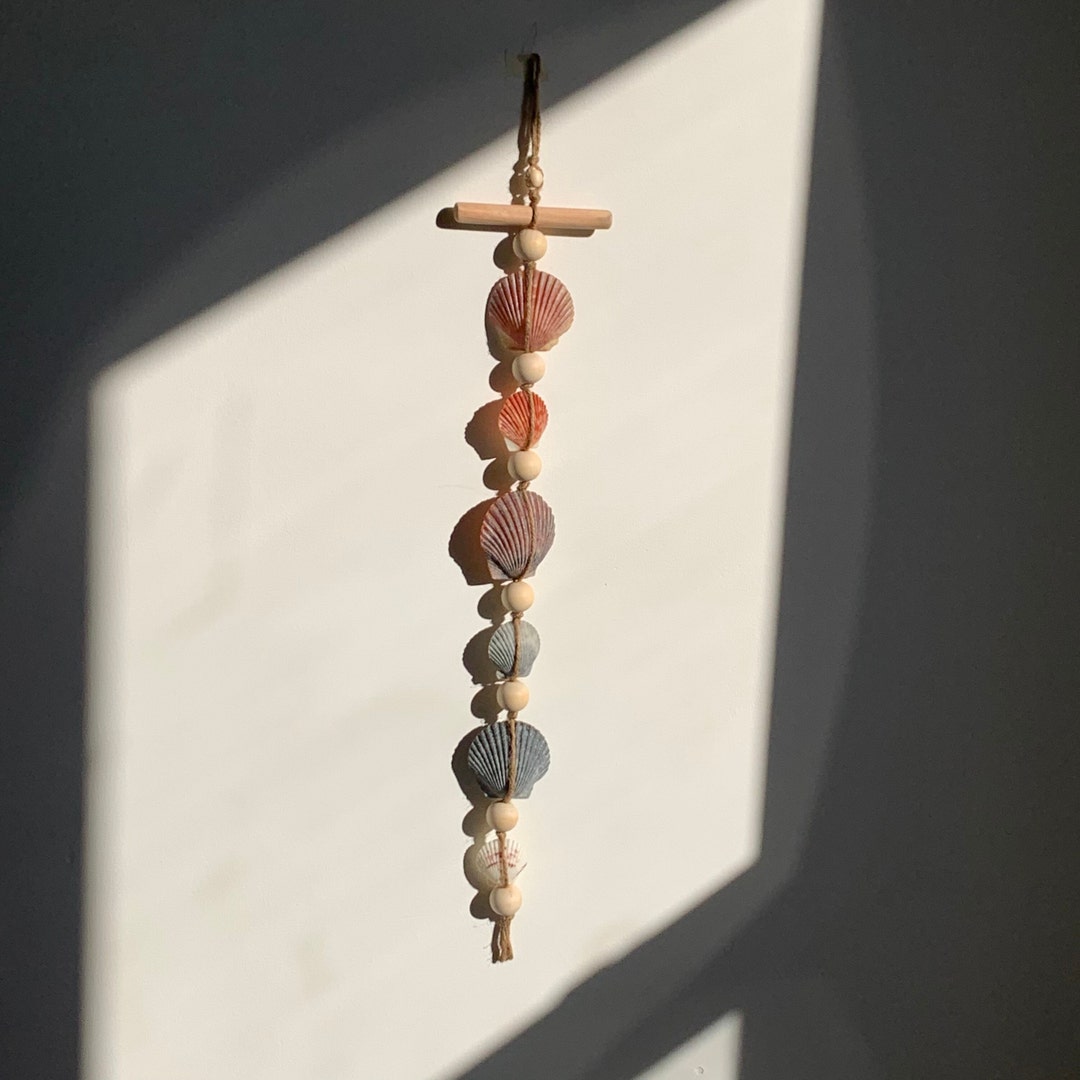 Boho Wall Art Earthy Sea Shell Driftwood Wall Hanging Long - Etsy