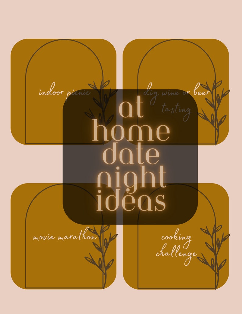 At Home Date Night Printable Cards Date Night Activities Relationship ...