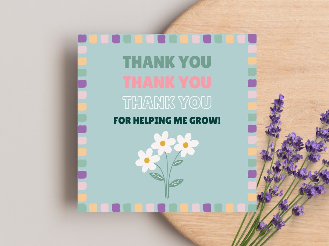 End of School Year Gift Tags, Plant Gift, Gift Card Teacher, Teacher ...