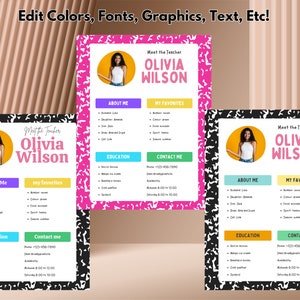 Terrazzo Editable Meet the Teacher Template - Printable Composition ...