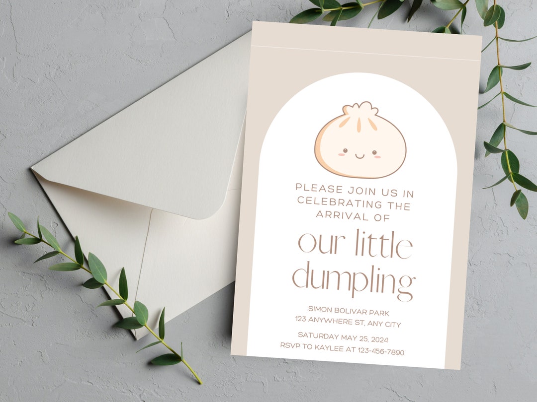 Little Dumpling Baby Shower - Bao Dumpling Baby Shower - Dim Sum Baby ...