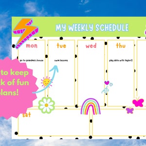Kids Summer Schedule and Chore Chart - Homeschool Weekly Schedule ...