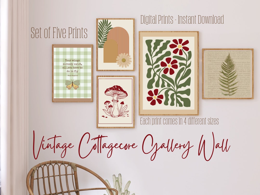 Vintage Cottagecore Wall Art - Rustic Cottagecore Prints - Vintage Wall ...