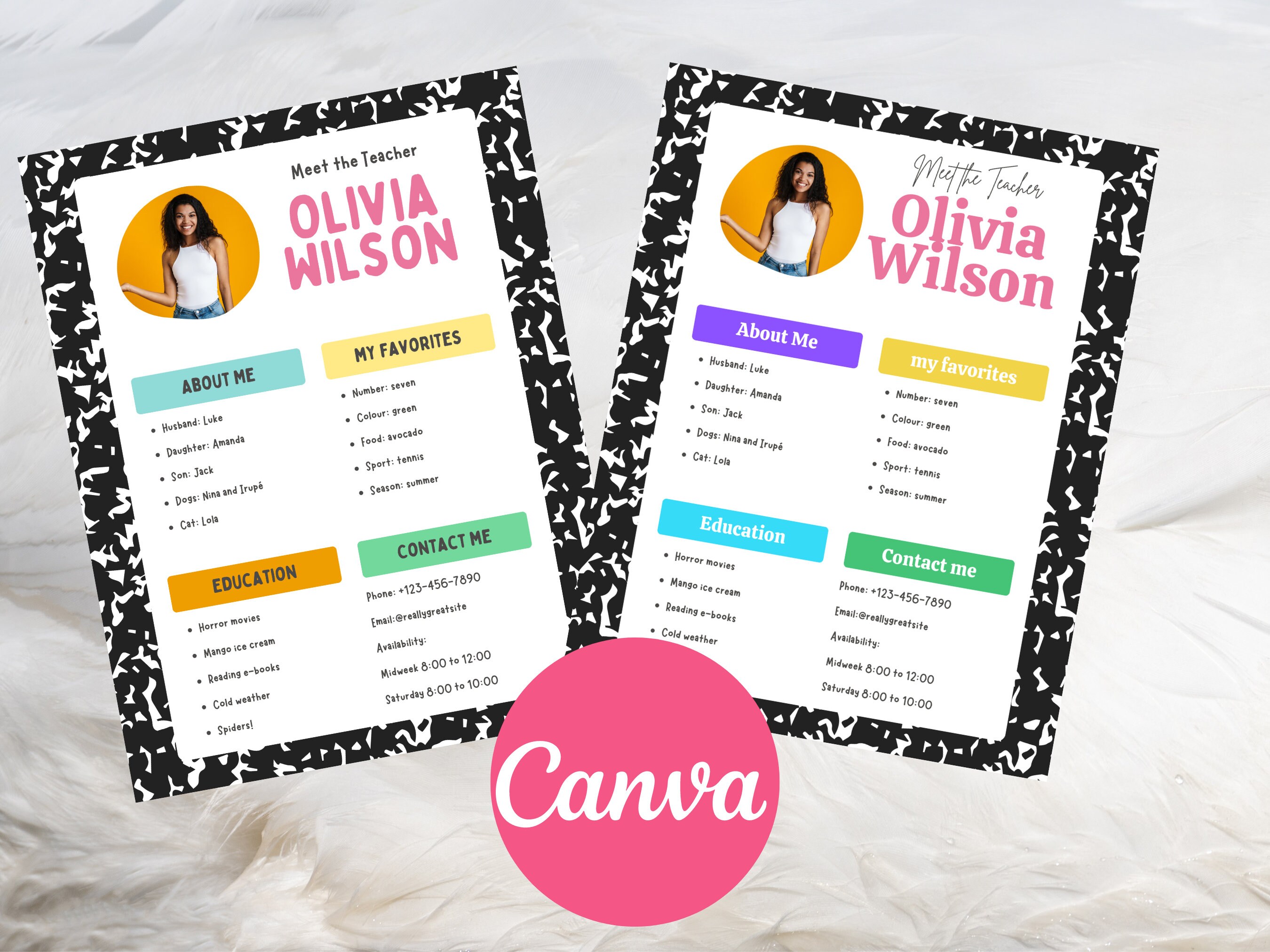 Terrazzo Editable Meet the Teacher Template - Printable Composition ...