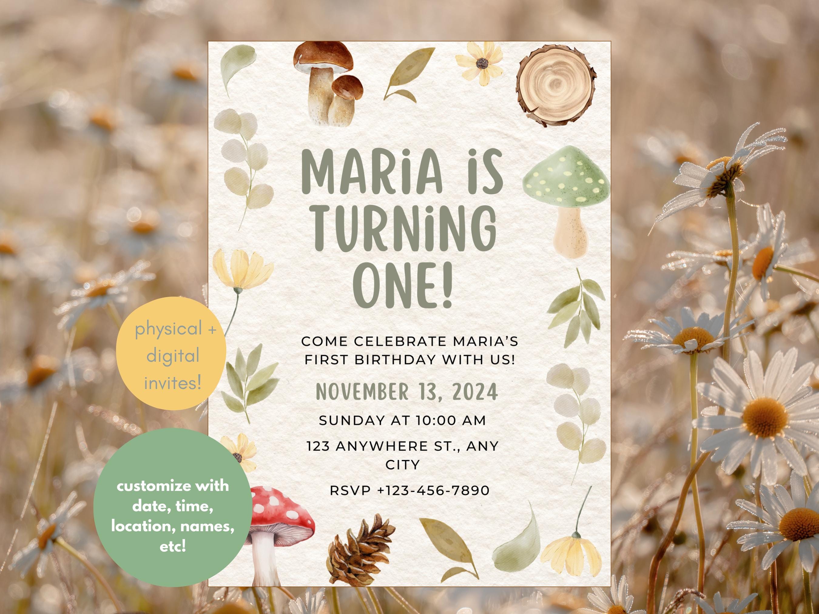 Enchanting Forest Birthday Invite - Woodland Theme Birthday Invitation ...