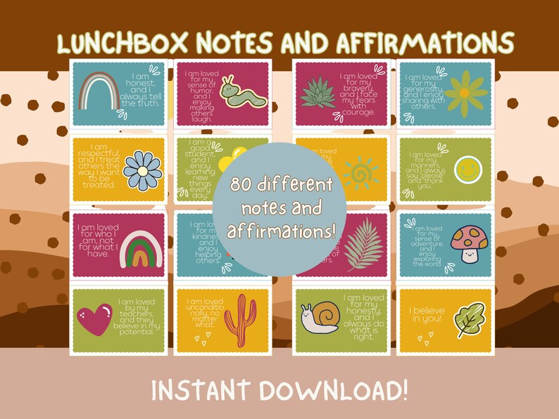 Lunch Box Notes - Lunchbox Notes and Lunchbox Affirmations - Lunch ...