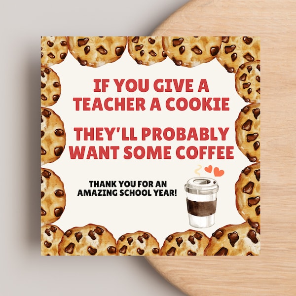 If You Give a Teacher a Cookie - Etsy