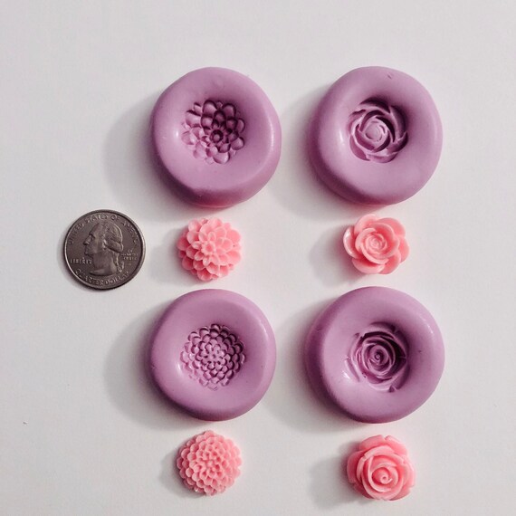 Set of 4 Small Flowers Mold - Etsy