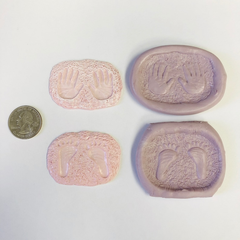 Baby Hands & Foot Prints Silicone Mold - Etsy