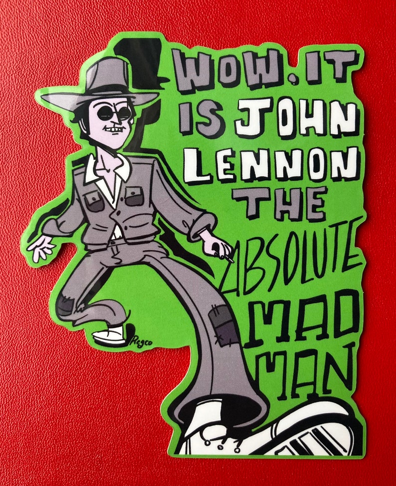 Lennon the Absolute Madman Vinyl Sticker | Etsy